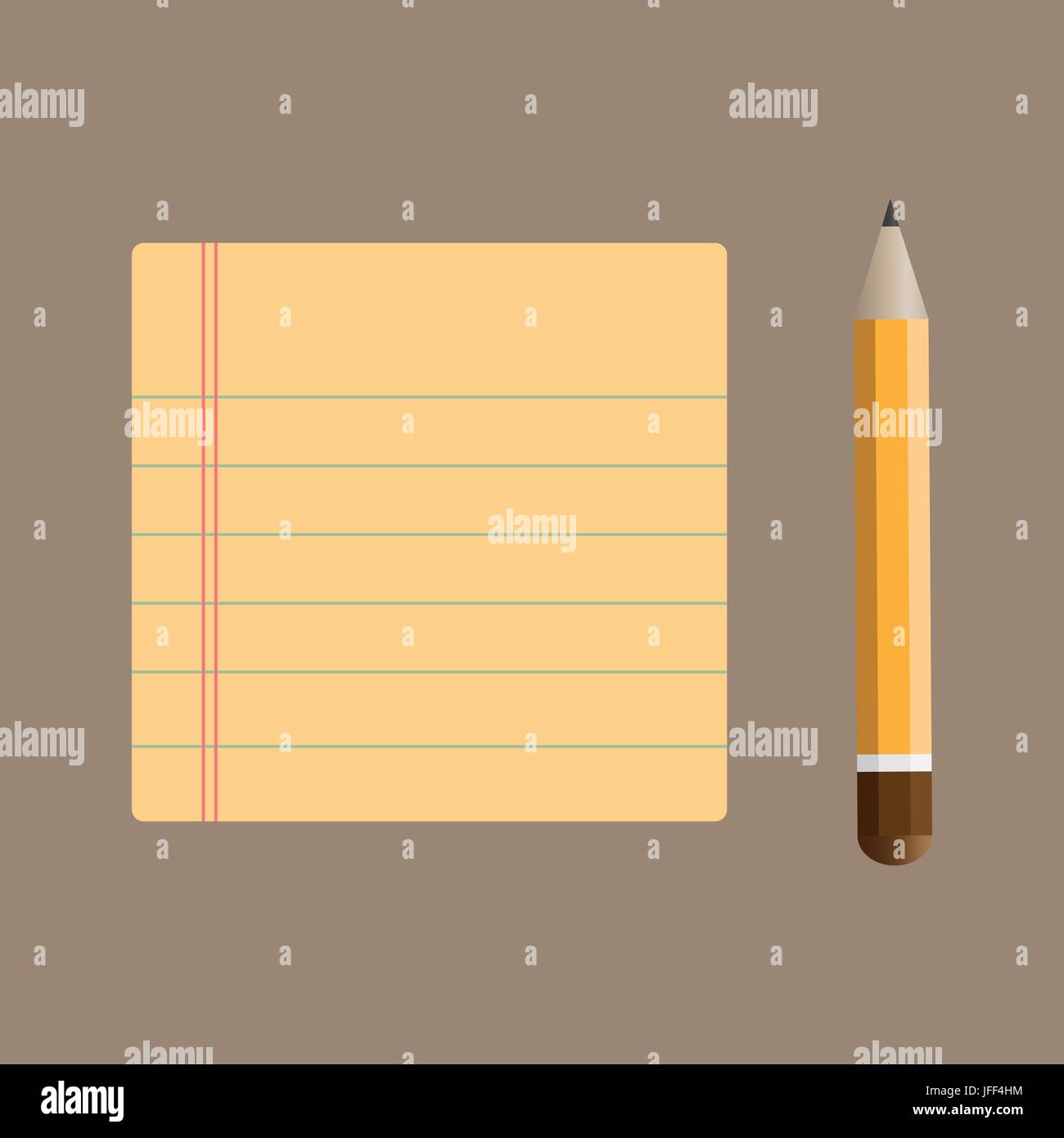 School notepad pen on Stock Vector Images - Alamy