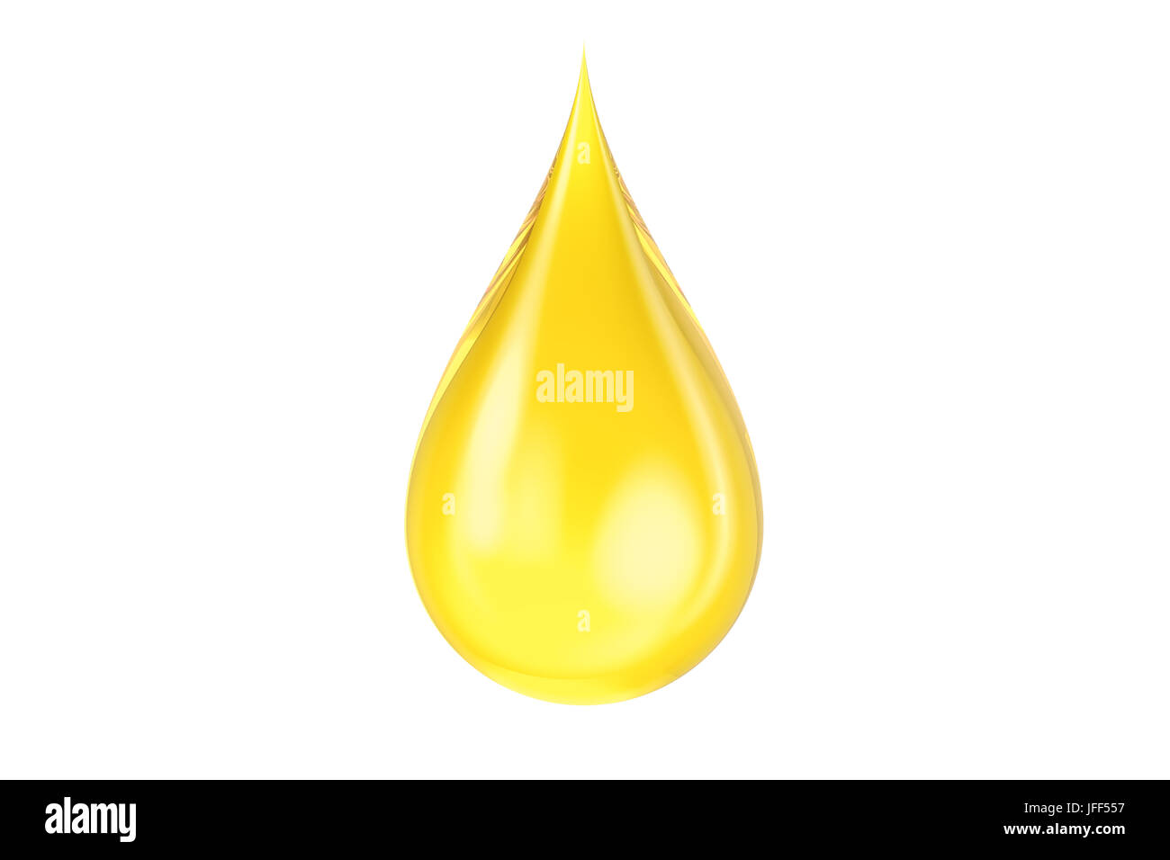 yellow oil drop, 3D rendering isolated on white background Stock Photo ...