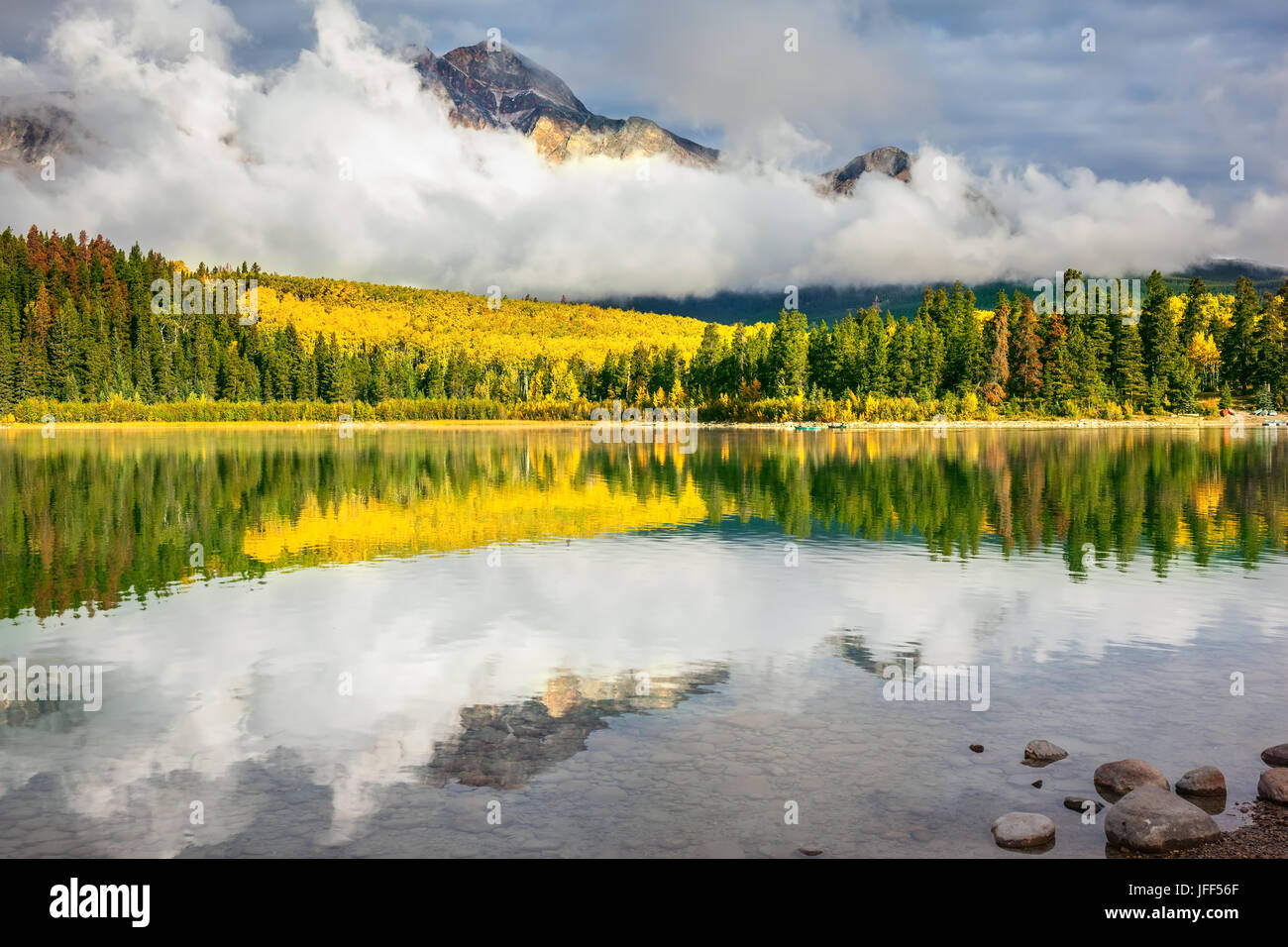 Adorable clouds are reflected in cold water Stock Photo - Alamy