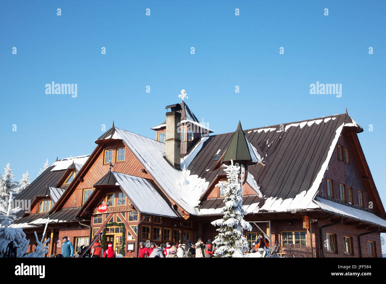 Ski resort in the Czech Tatra Stock Photo - Alamy