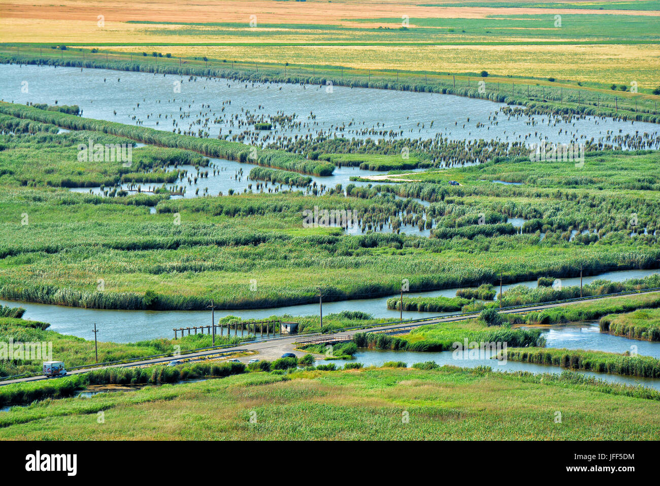 Beautiful summer landscape in Dobrogea region, Romania. View from ...