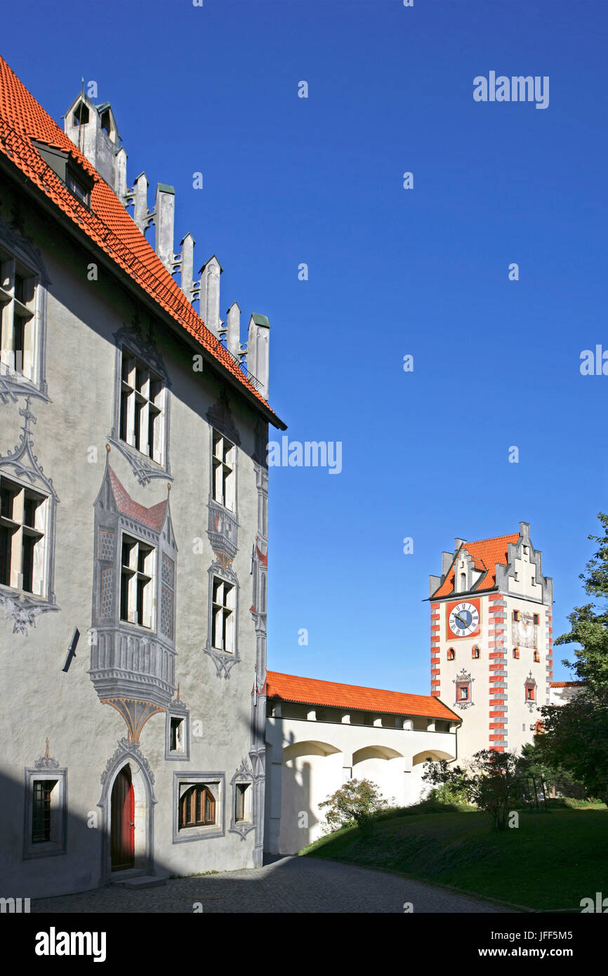 Hohes Schloss castle, Fuessen, Allgaeu, Bavaria, Germany, Europe, 21 ...