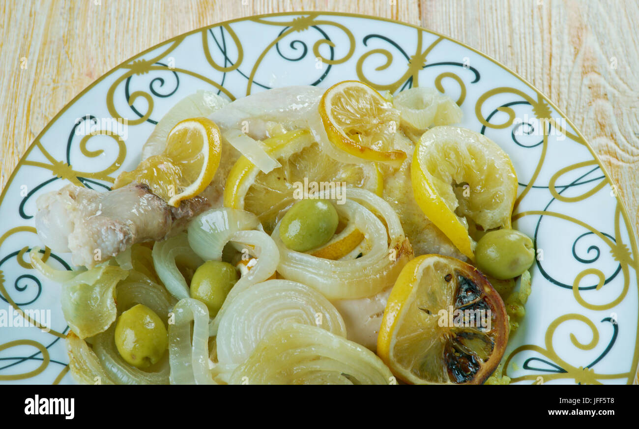 Saudi Arabian lemon chicken Stock Photo - Alamy