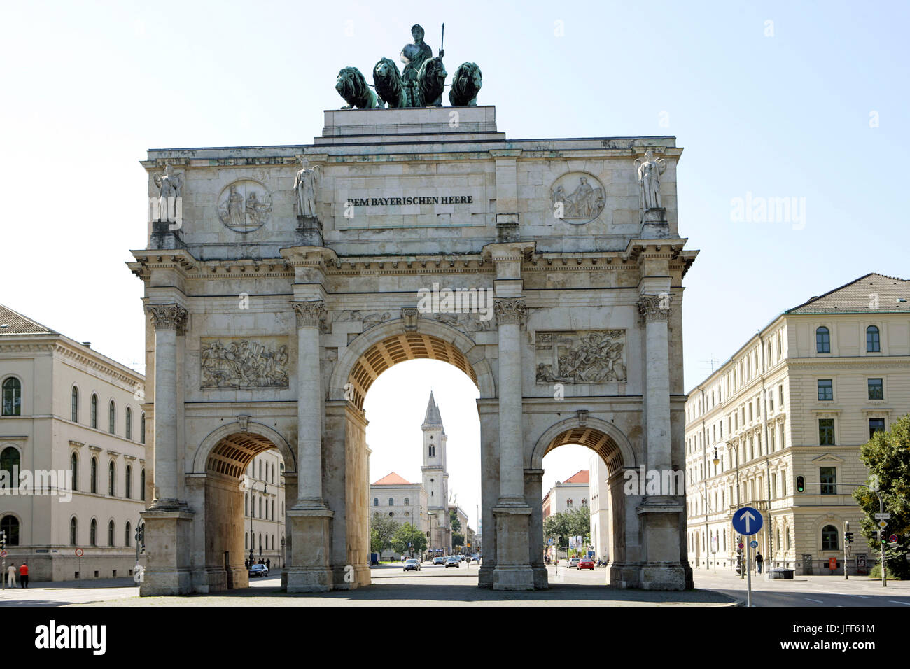 Siegestor - Victory Gate in Munich, Bavaria, Germany, Europe, 26 ...