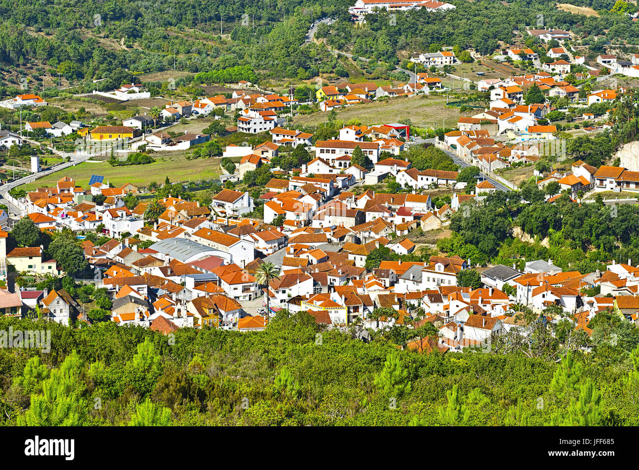 Small Town in Portugal Stock Photo - Alamy