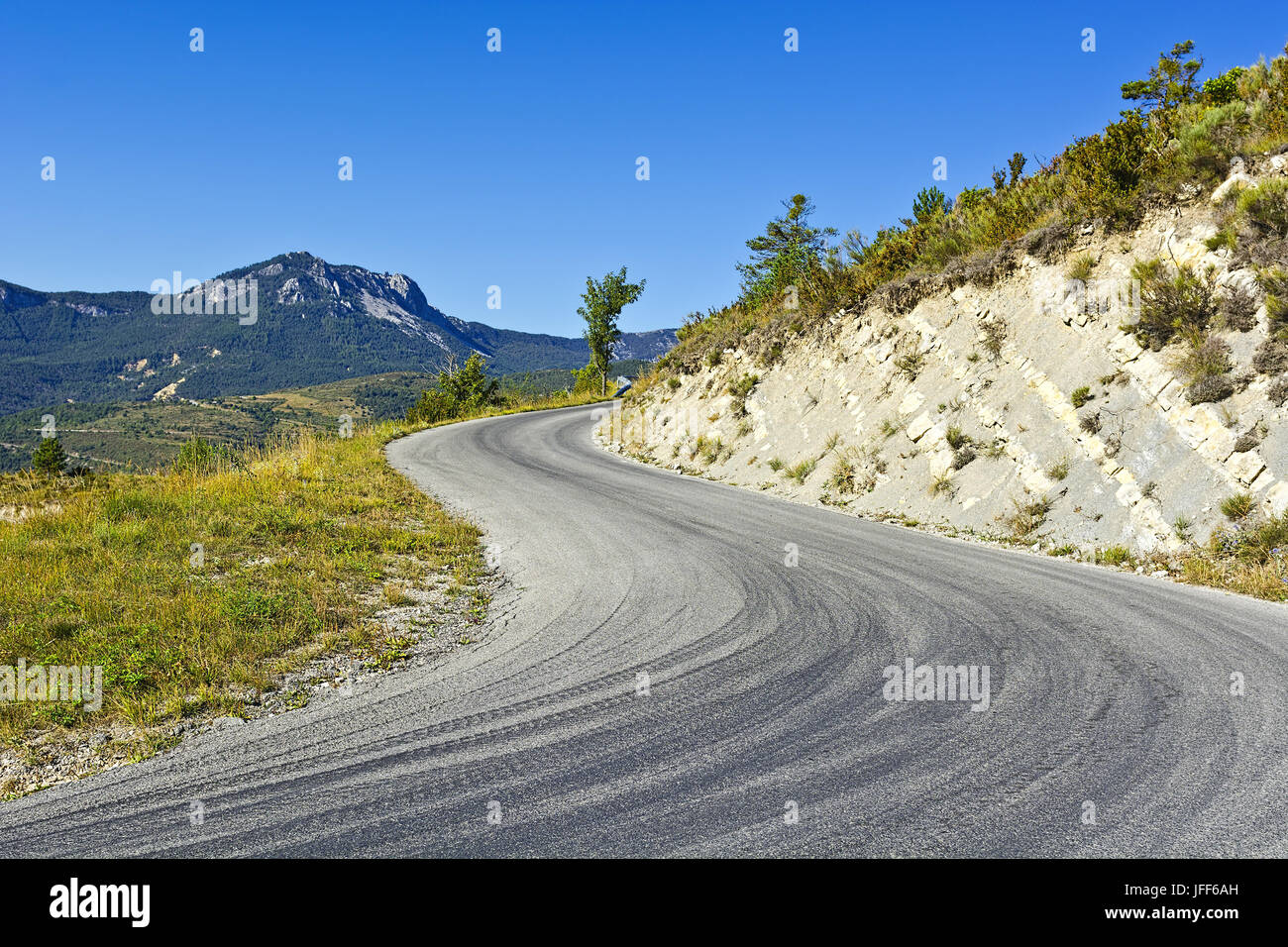 Road in French Alps Stock Photo - Alamy