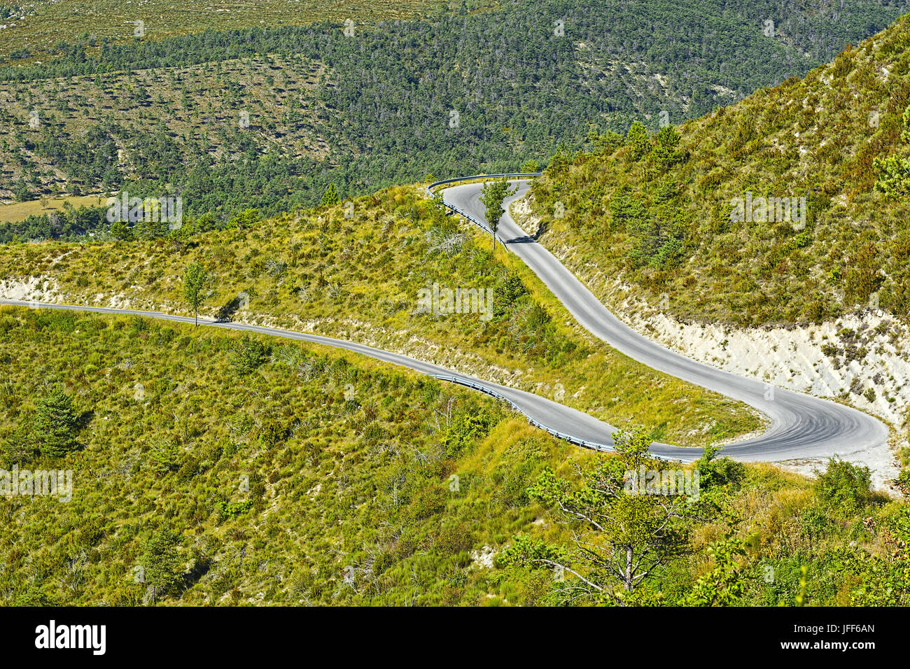 Road in French Alps Stock Photo - Alamy