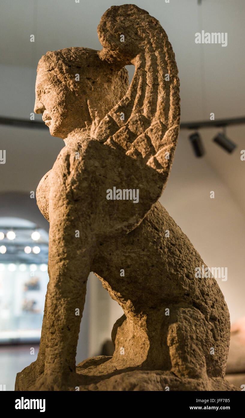 Marble harpy in museum Stock Photo - Alamy
