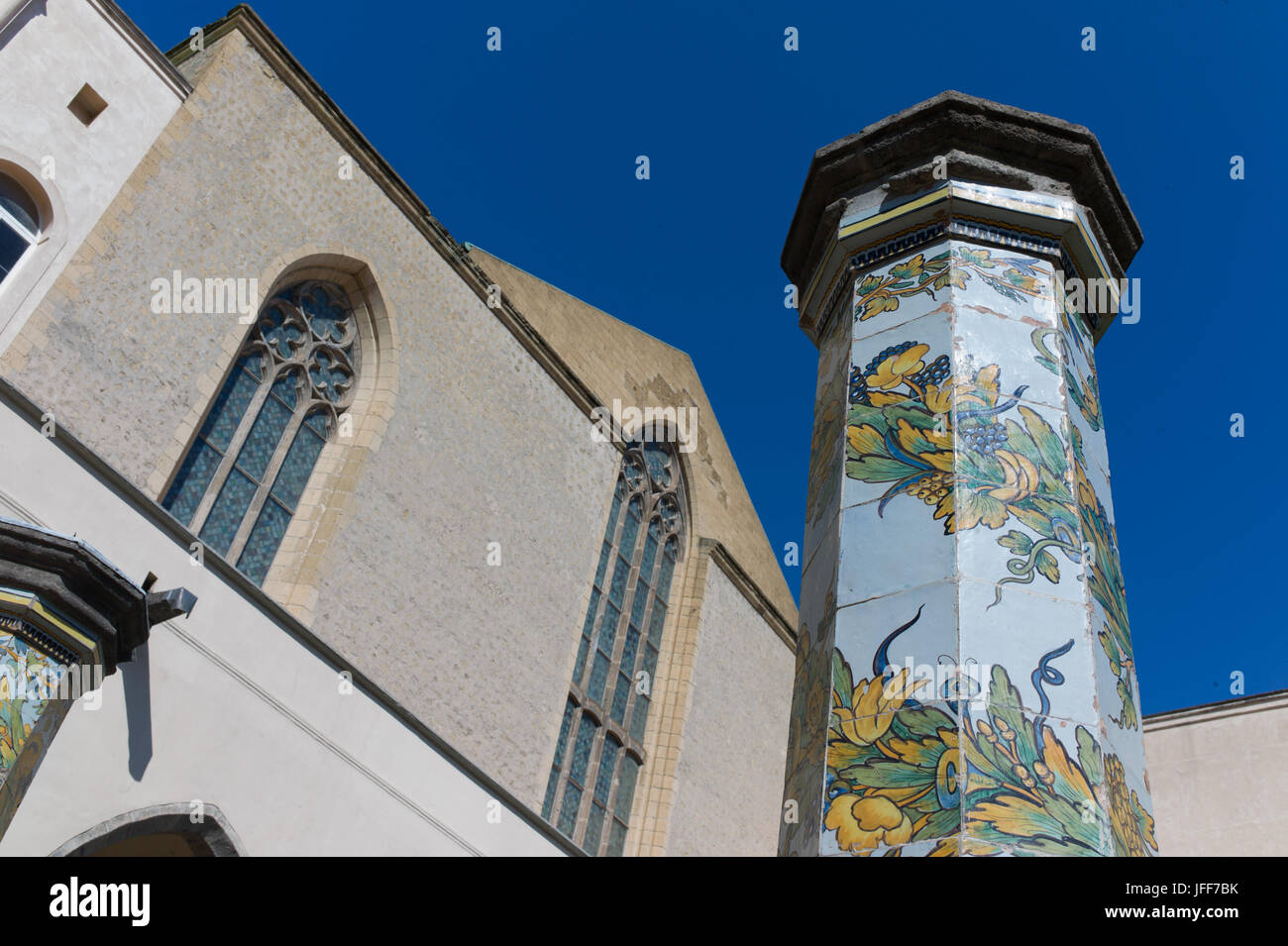 Cloister St. Chiara Stock Photo - Alamy