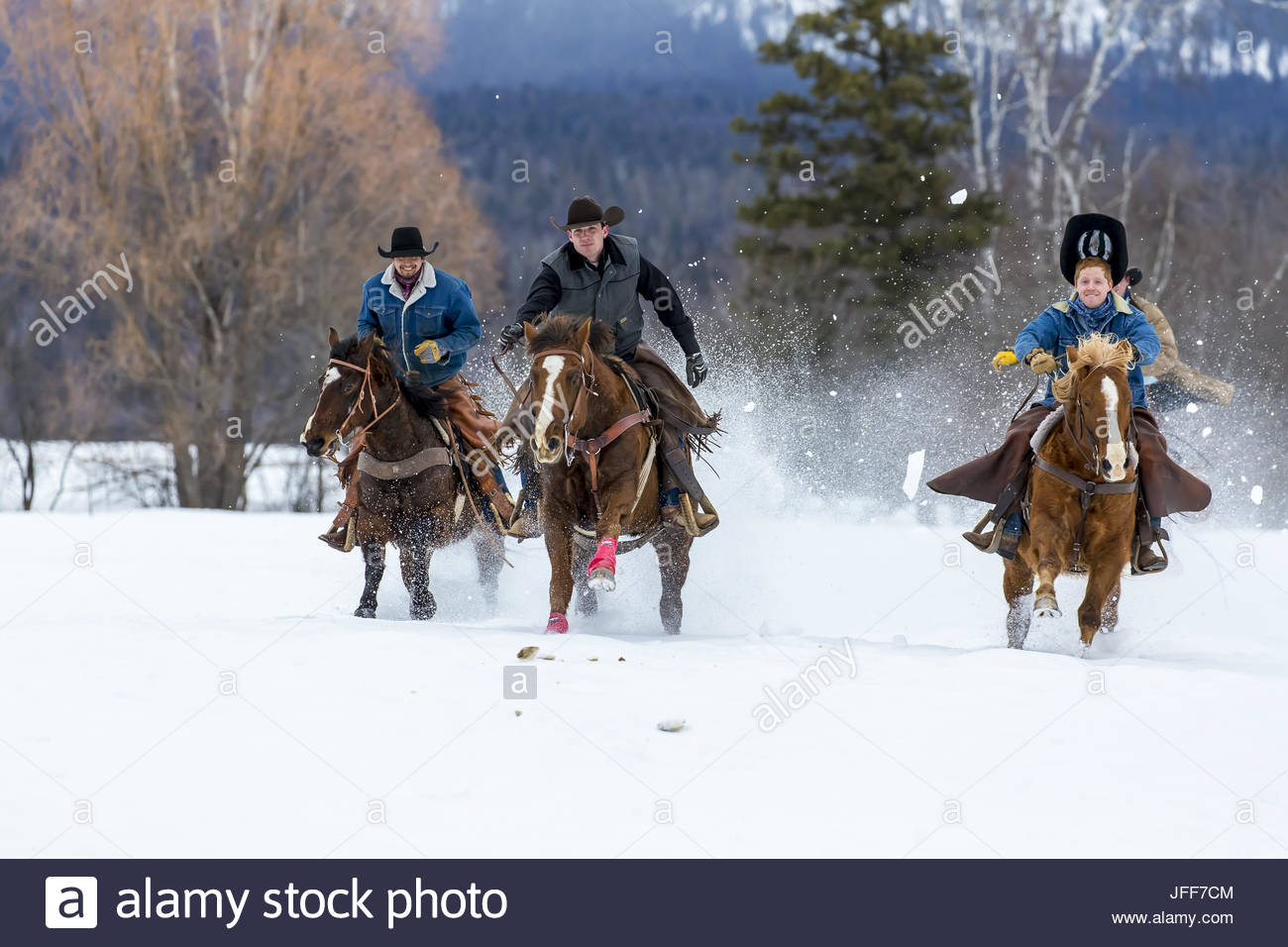 Cowboys In Snow Stock Photos & Cowboys In Snow Stock Images - Alamy