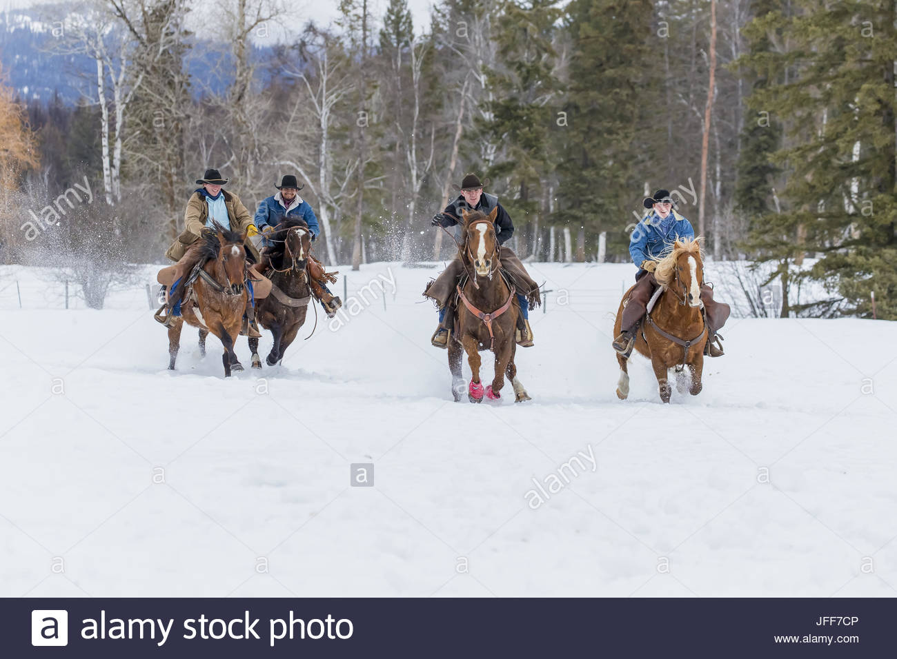Cowboys In Snow Stock Photos & Cowboys In Snow Stock Images - Alamy