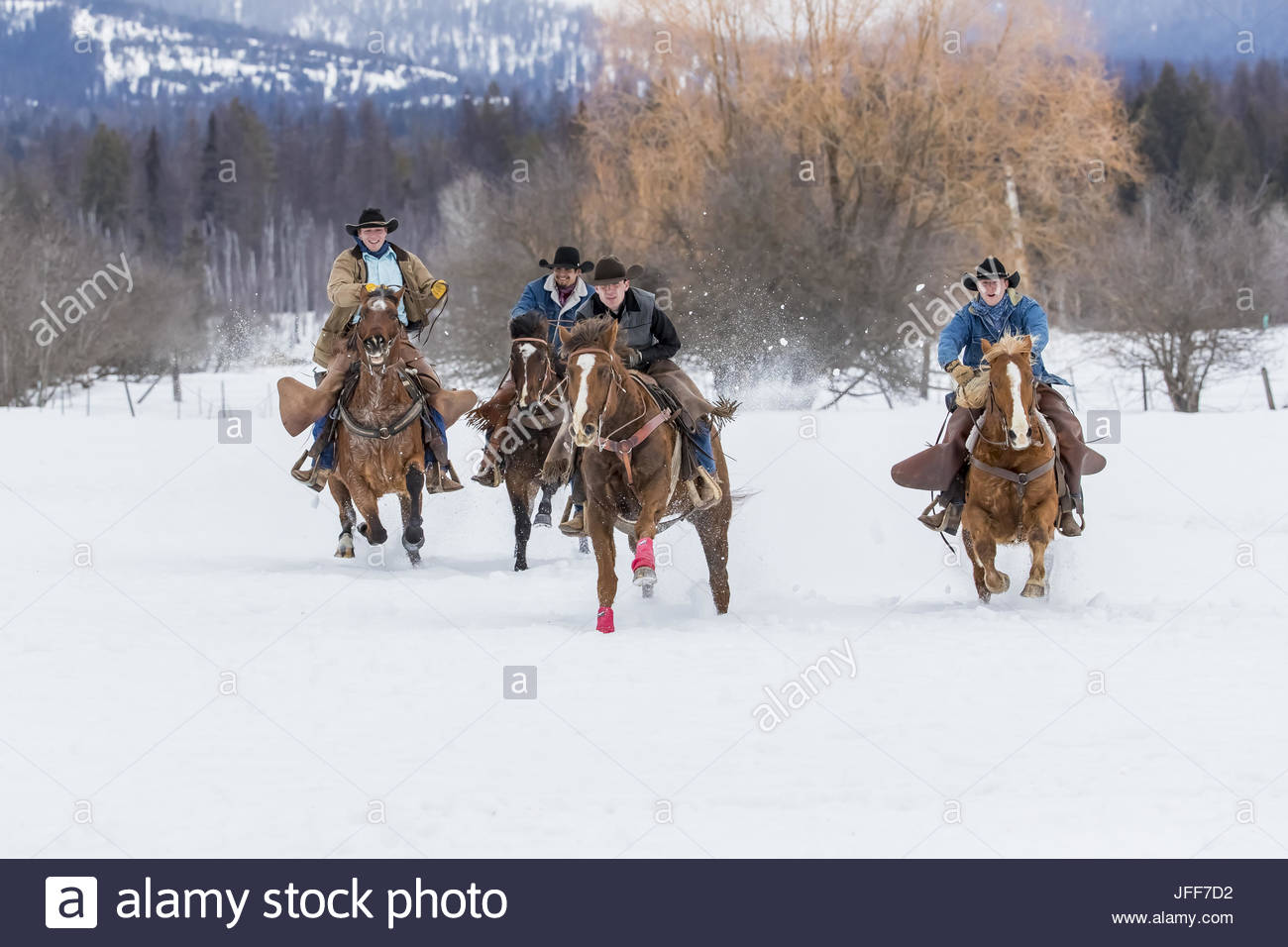 Cowboys In Snow Stock Photos & Cowboys In Snow Stock Images - Alamy