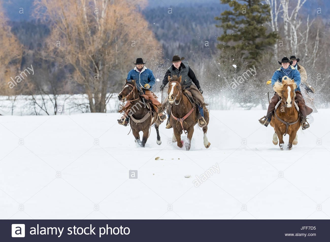 Cowboys In Snow Stock Photos & Cowboys In Snow Stock Images - Alamy