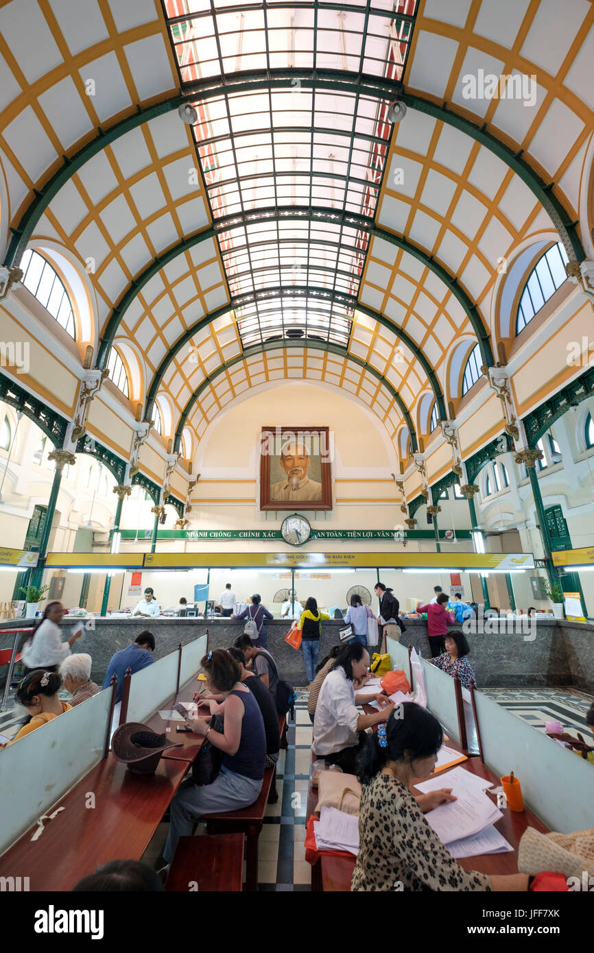 Saigon Central Post Office, Ho Chi Minh City, Vietnam, Asia Stock Photo ...