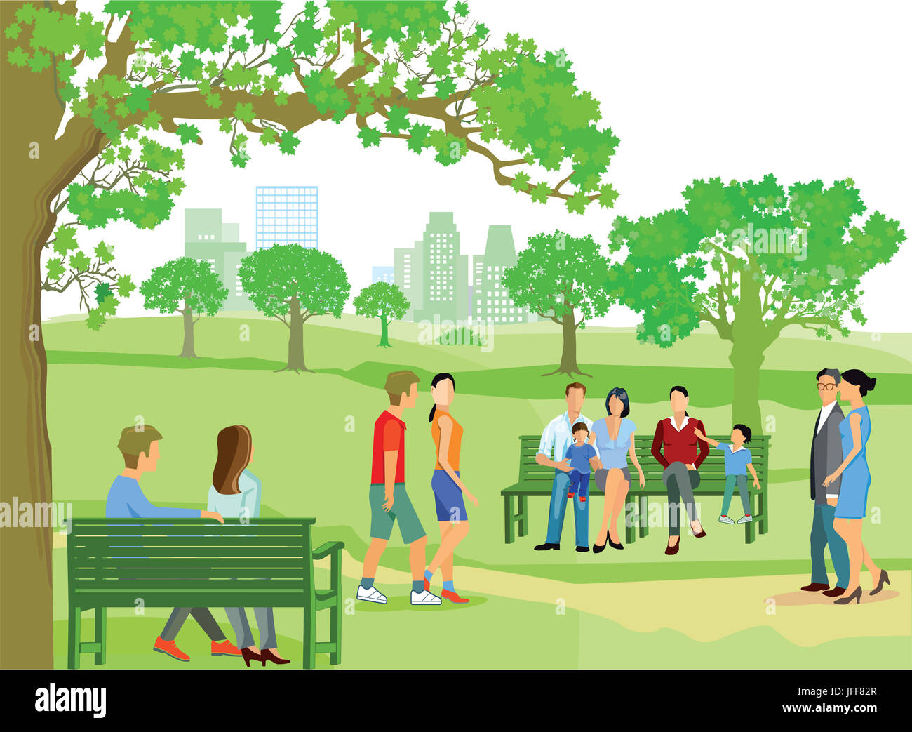 People go for a walk in the park Stock Photo - Alamy