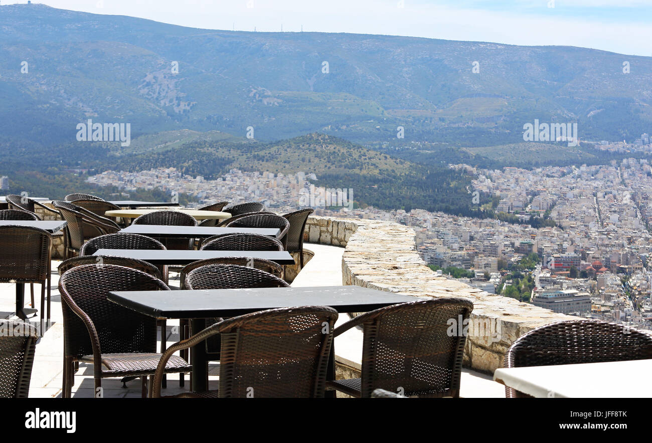 Restaurant Terrace View Stock Photo - Alamy