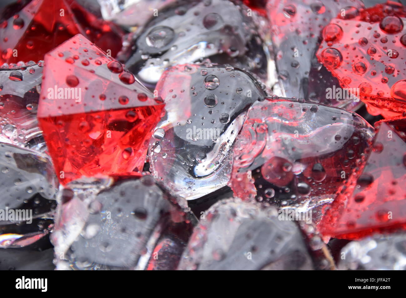 water droplets on synthetic crystals Stock Photo - Alamy