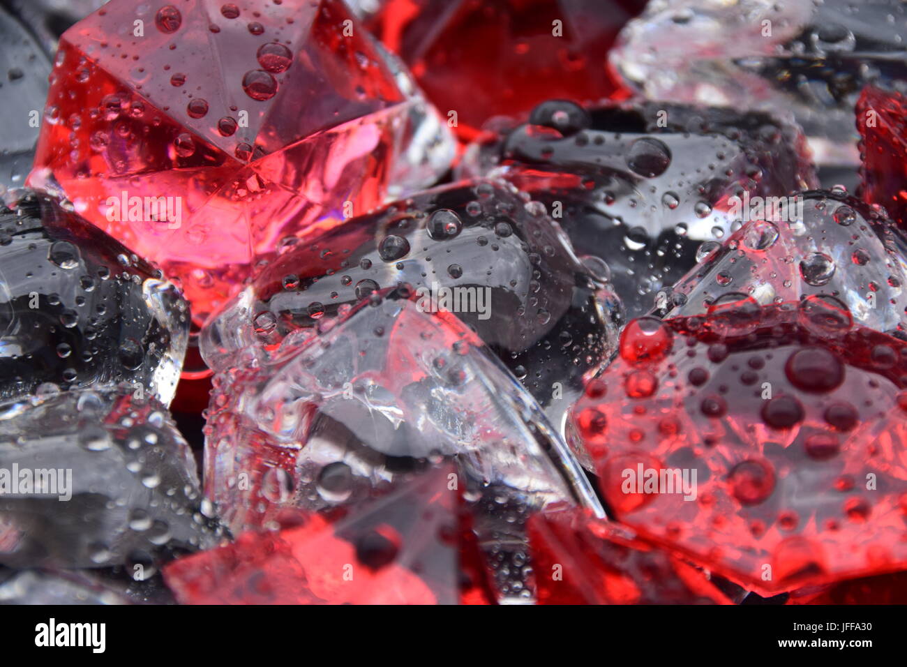 water droplets on synthetic crystals Stock Photo - Alamy