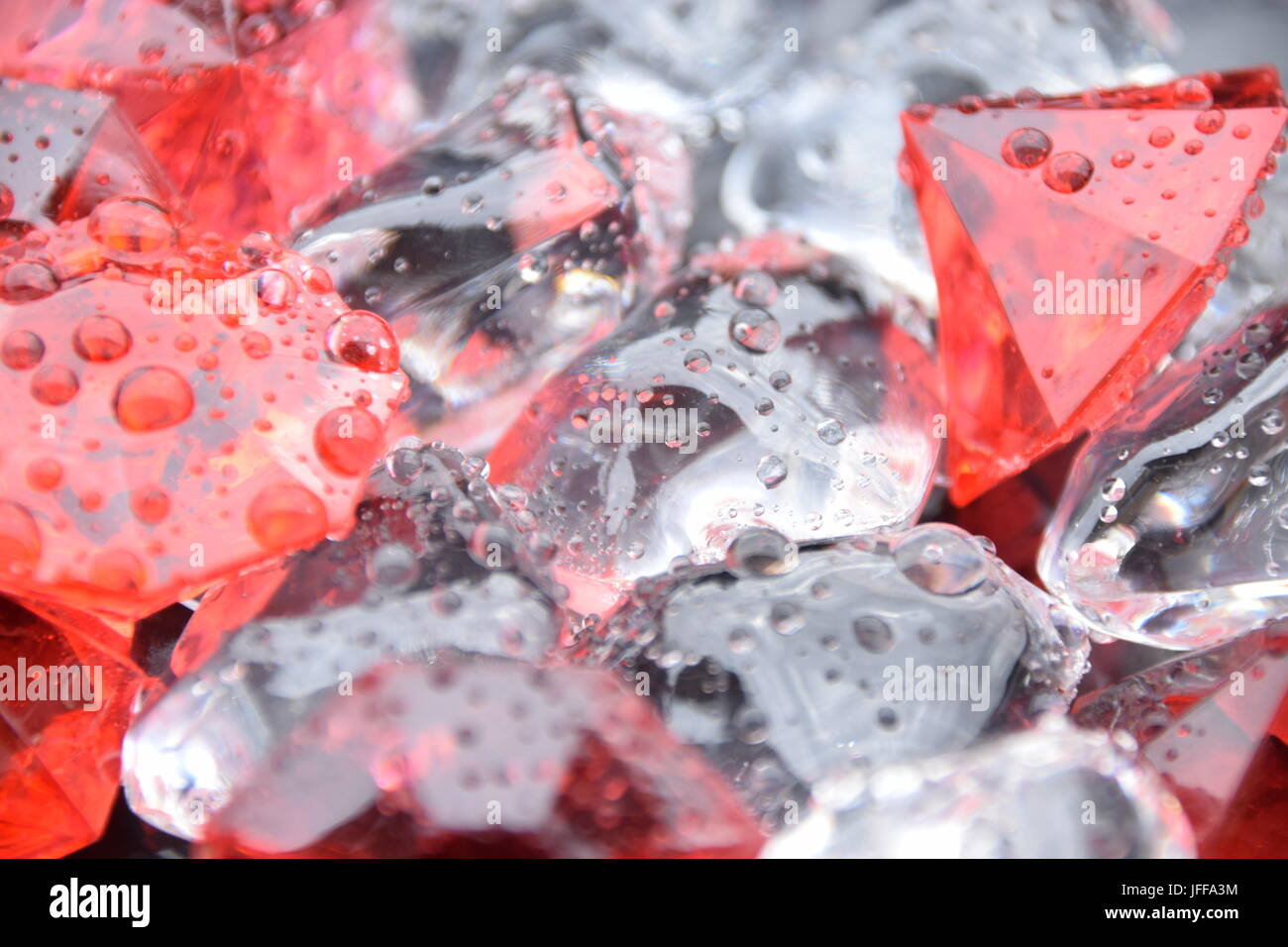water drops on top of crystals Stock Photo - Alamy