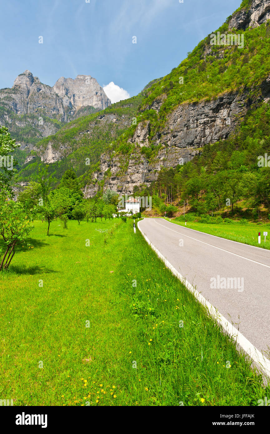 Road in Alps Stock Photo - Alamy