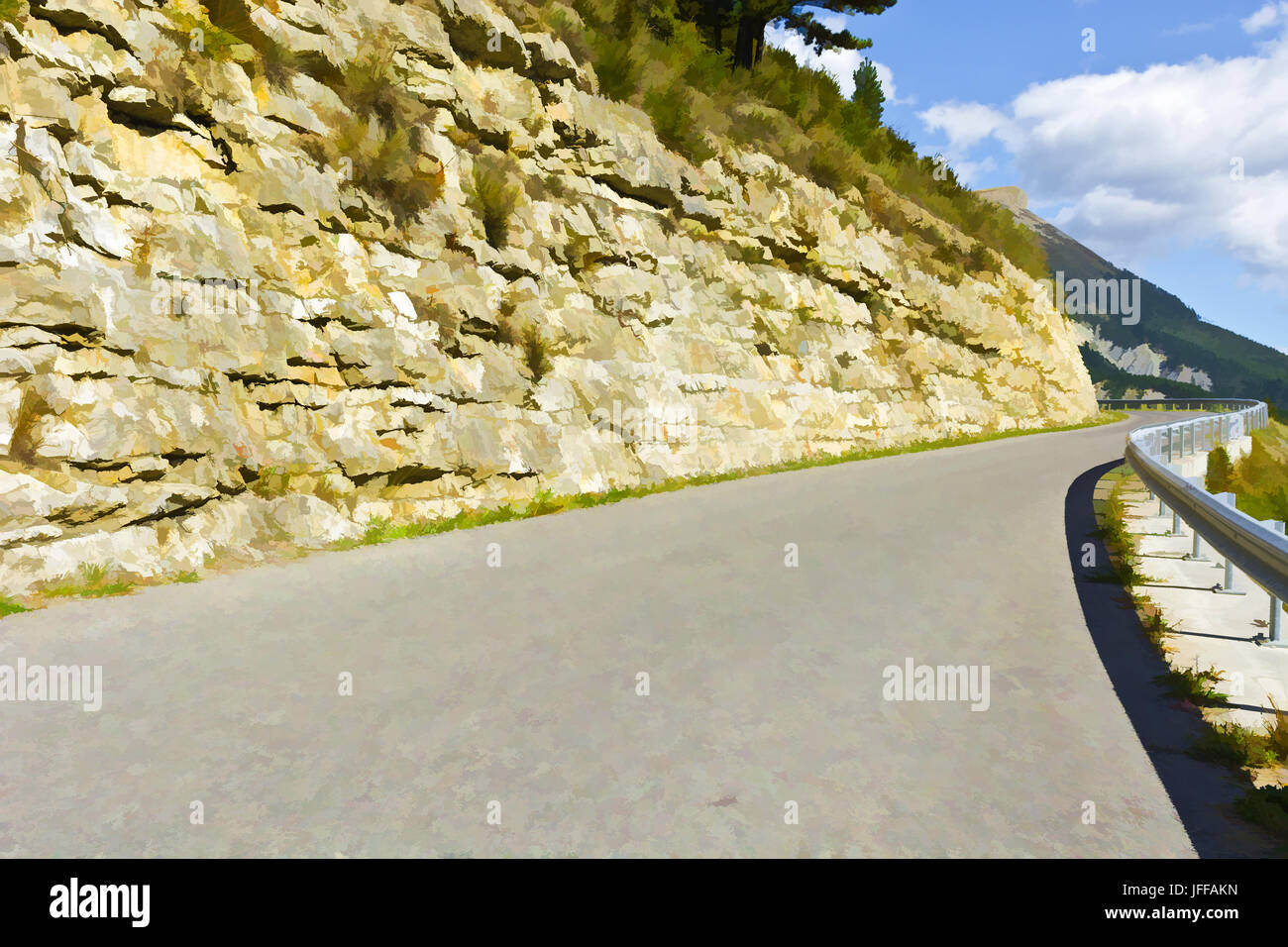 Winding Asphalt Road Stock Photo - Alamy