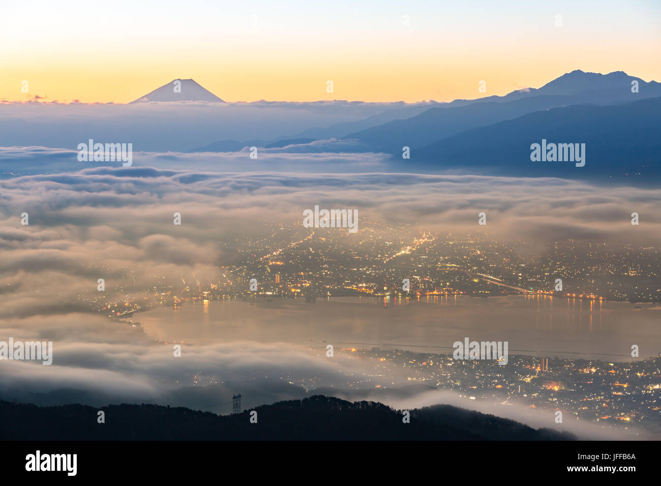 Mount Fuji Sunrise Stock Photo - Alamy