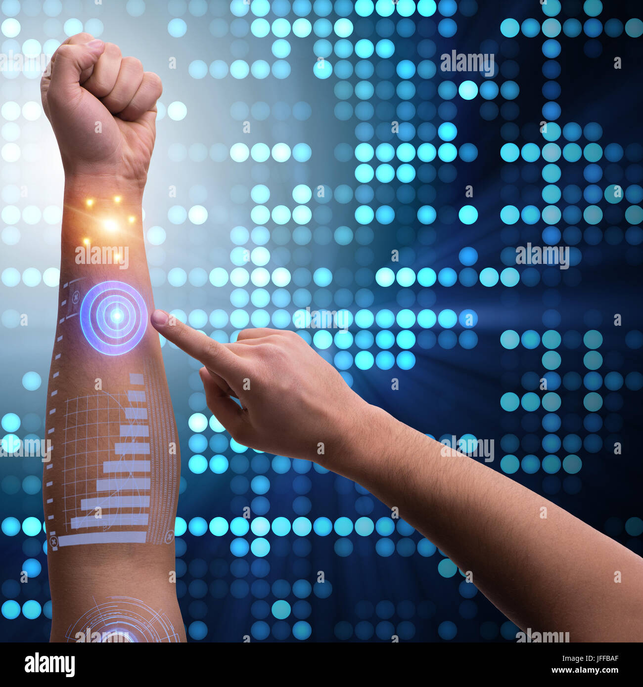 Human robotic hand in futuristic concept Stock Photo - Alamy