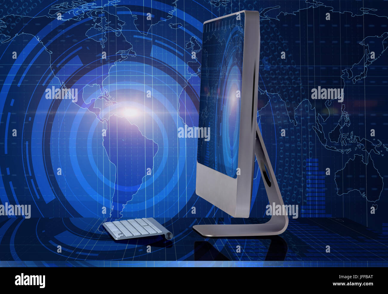 Computer screen in business concept Stock Photo - Alamy