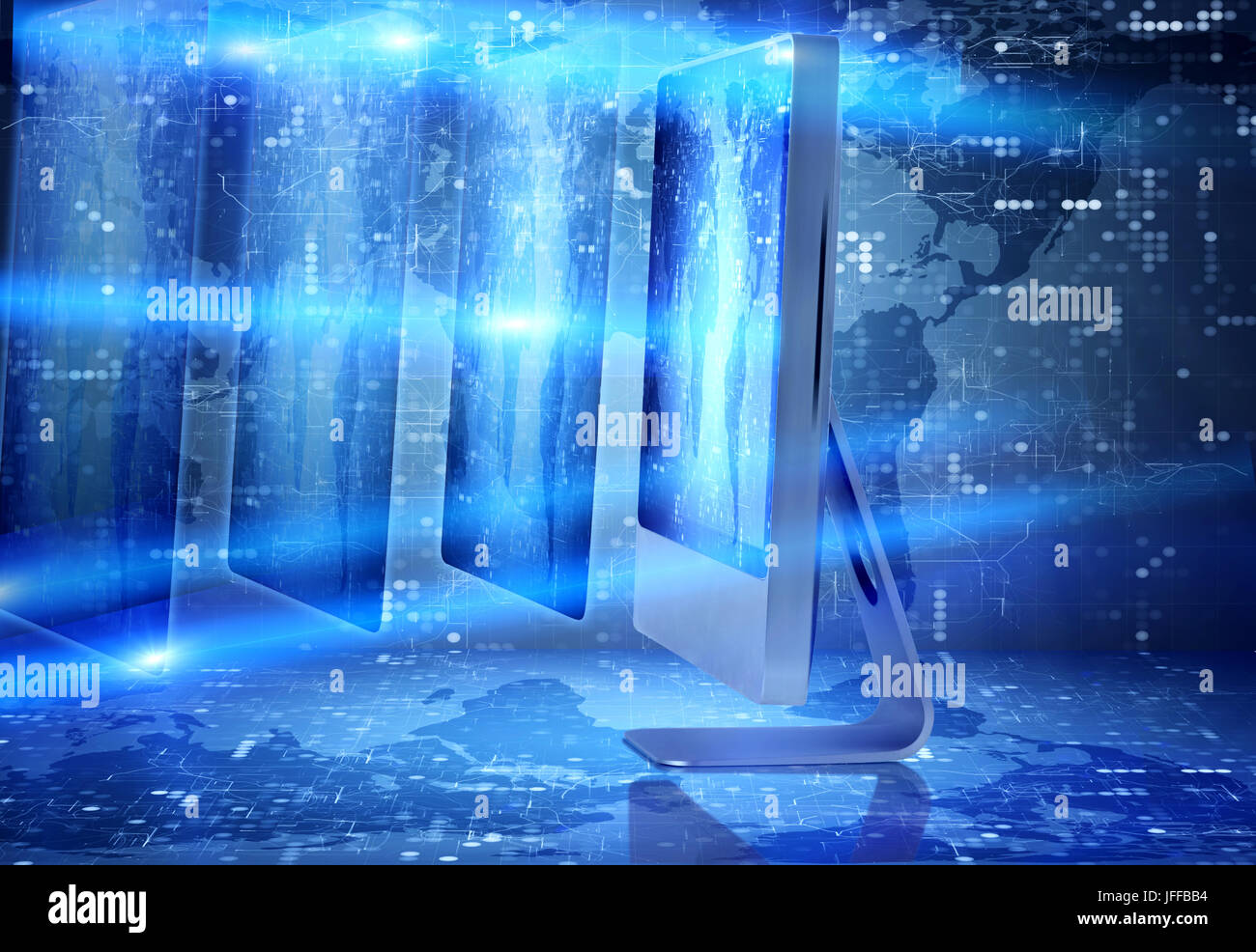 Computer screen in business concept Stock Photo - Alamy