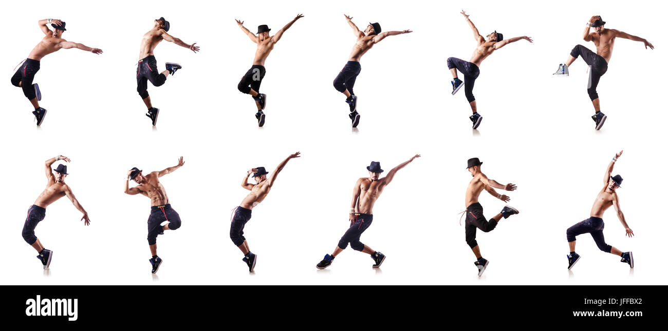 Ripped dancer isolated on the white Stock Photo - Alamy