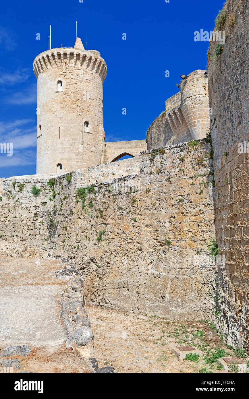 The Bellver Castle fortress Stock Photo - Alamy