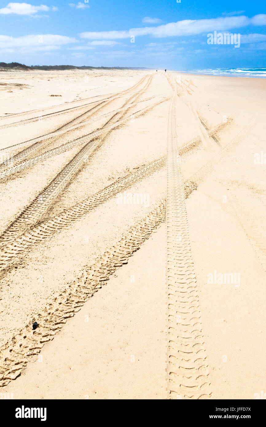 Traces of wheels in the sand, Senegal Stock Photo - Alamy