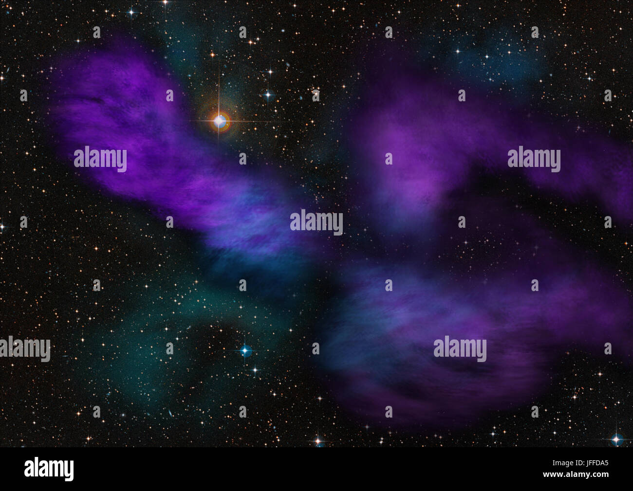 Star field in space and a nebulae Stock Photo - Alamy