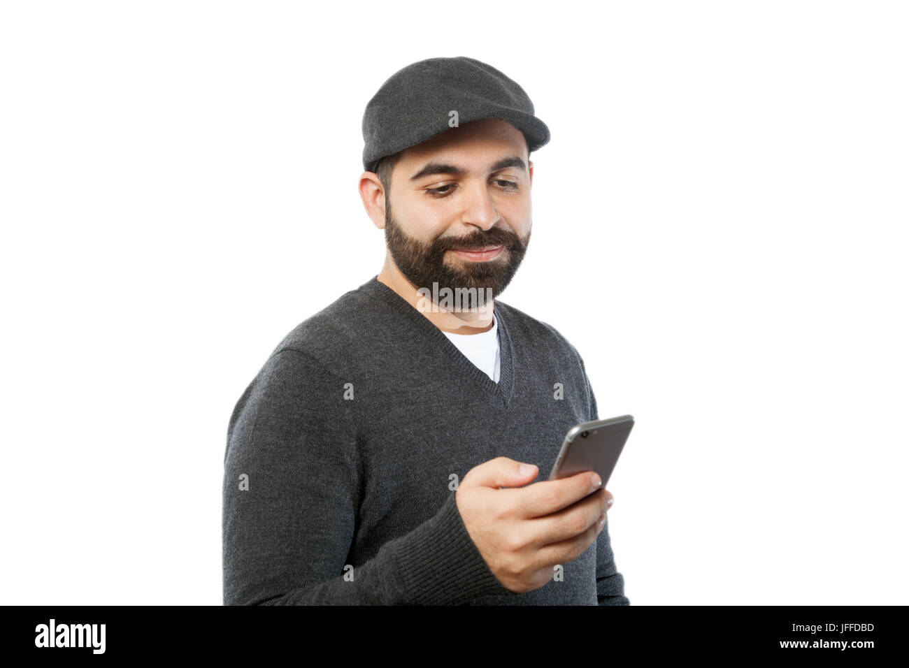Man with a smartphone Stock Photo - Alamy