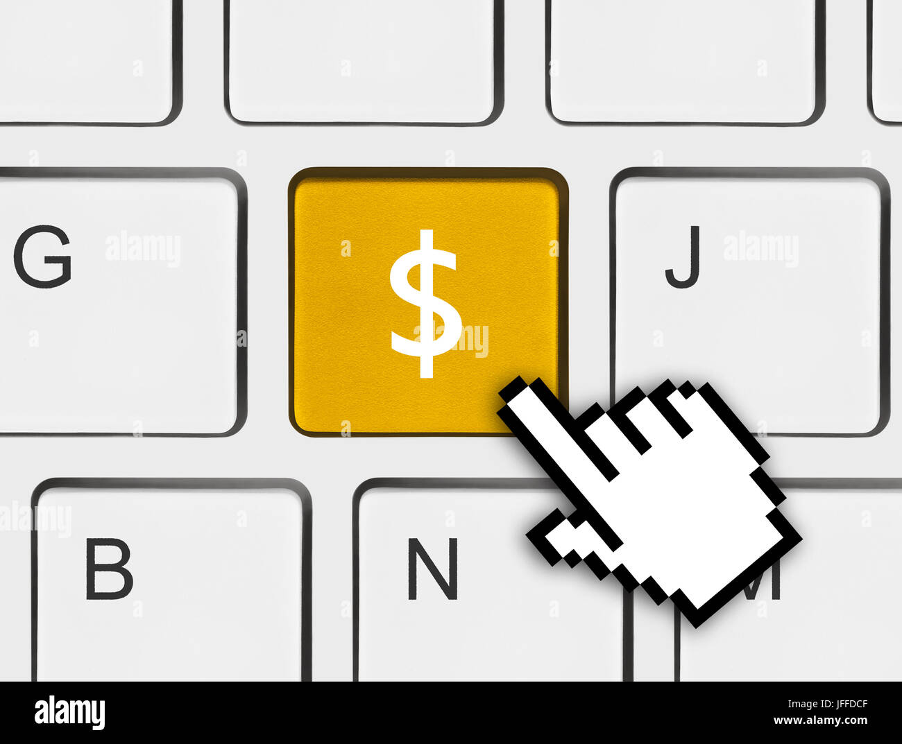 Computer keyboard with money key Stock Photo - Alamy
