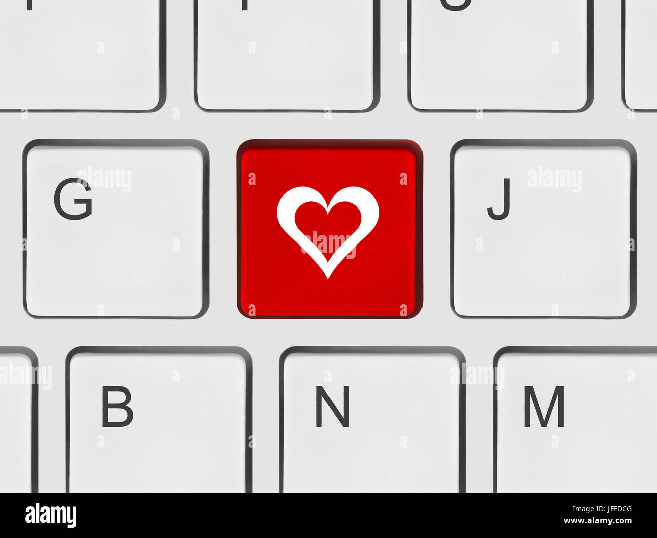 Computer keyboard with love key Stock Photo - Alamy