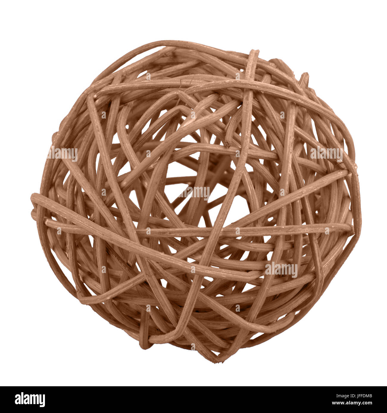 Wicker ball isolated on a white background Stock Photo - Alamy