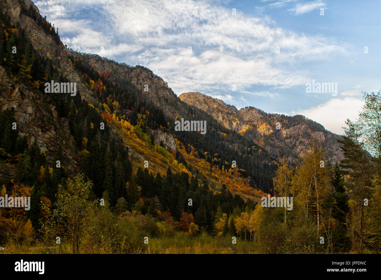 Autumn background in mountains hi-res stock photography and images - Alamy