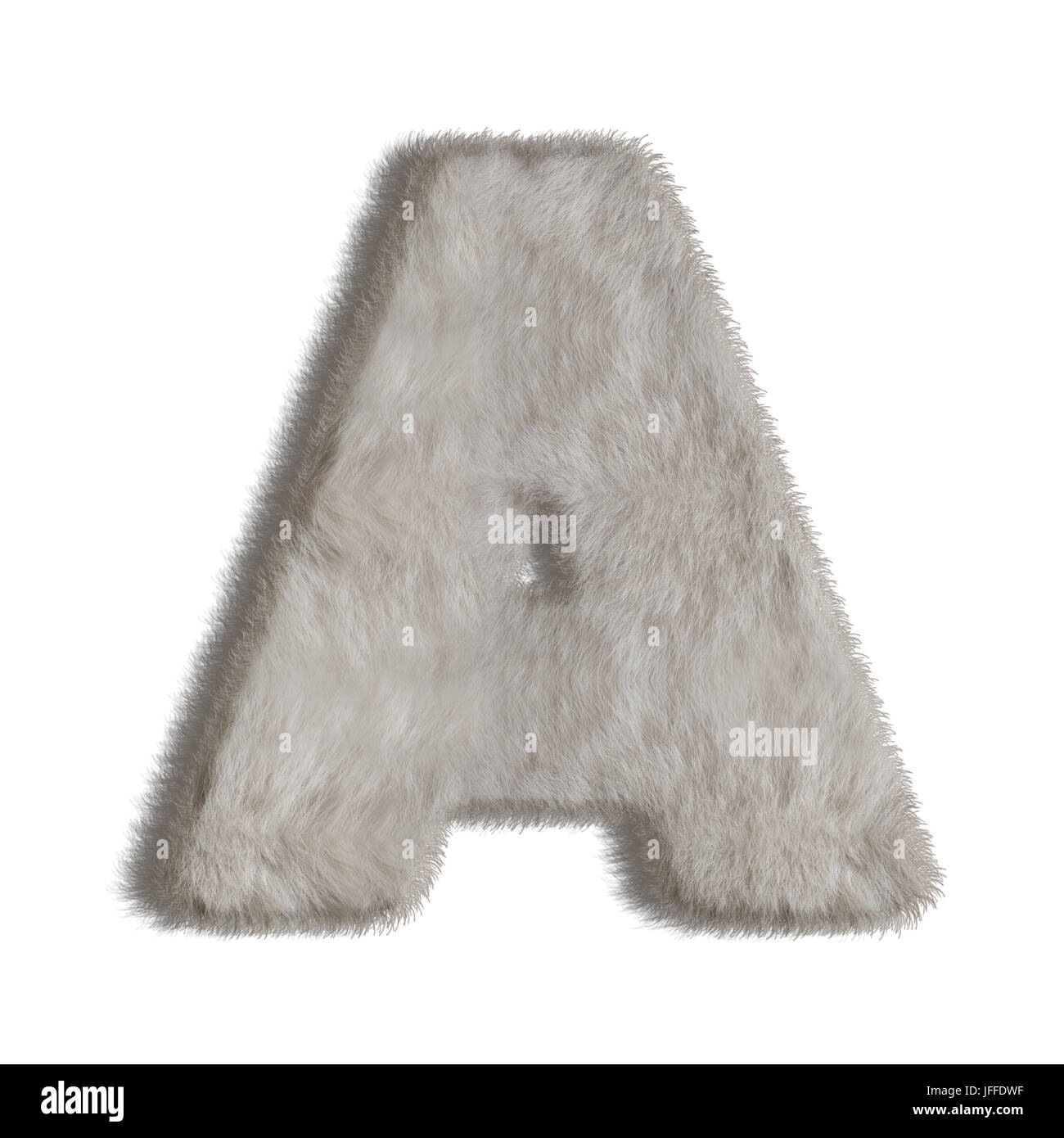 Decorative fur letter A Stock Photo - Alamy
