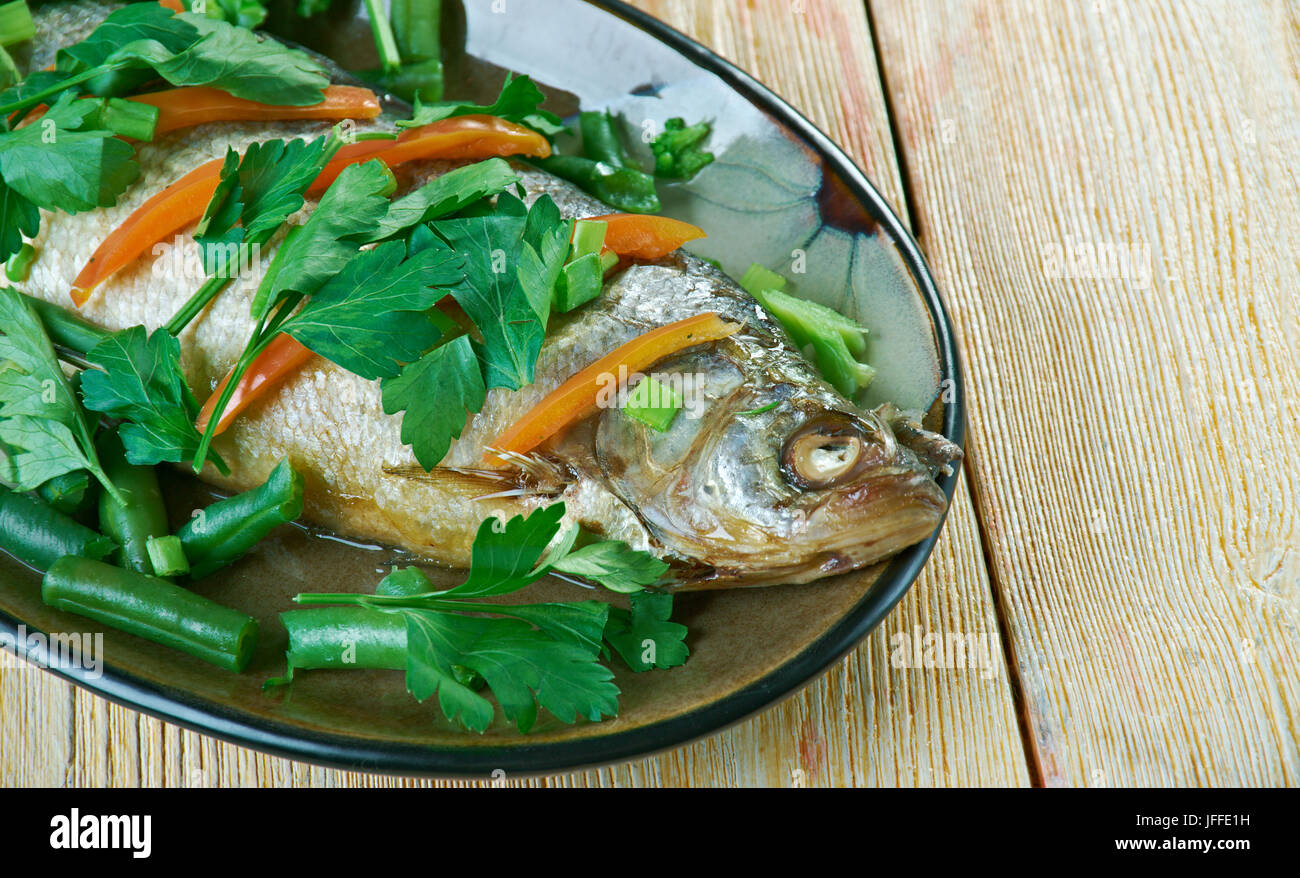 Steamed Whole Fish Stock Photo - Alamy