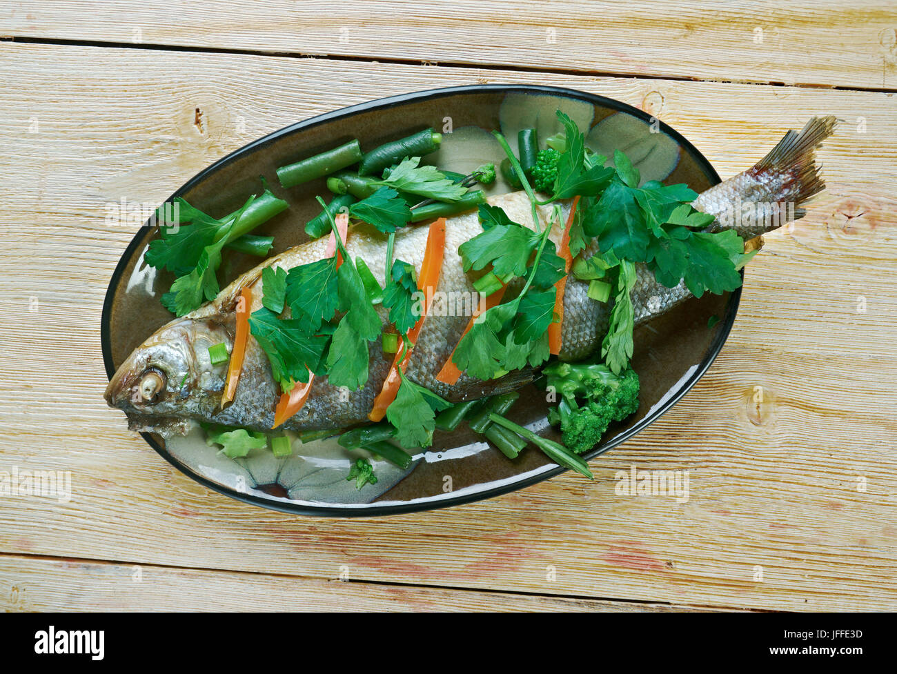 Steamed Whole Fish Stock Photo - Alamy