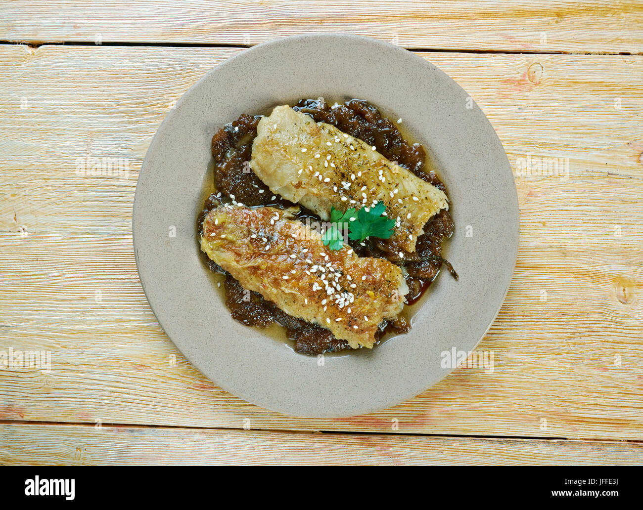 Pan Fried Fish Stock Photo - Alamy