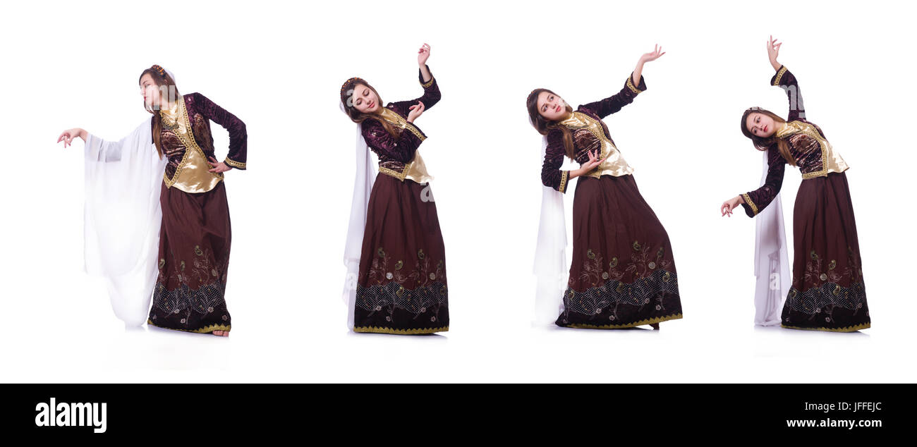 Young lady dancing traditional azeri dance Stock Photo - Alamy
