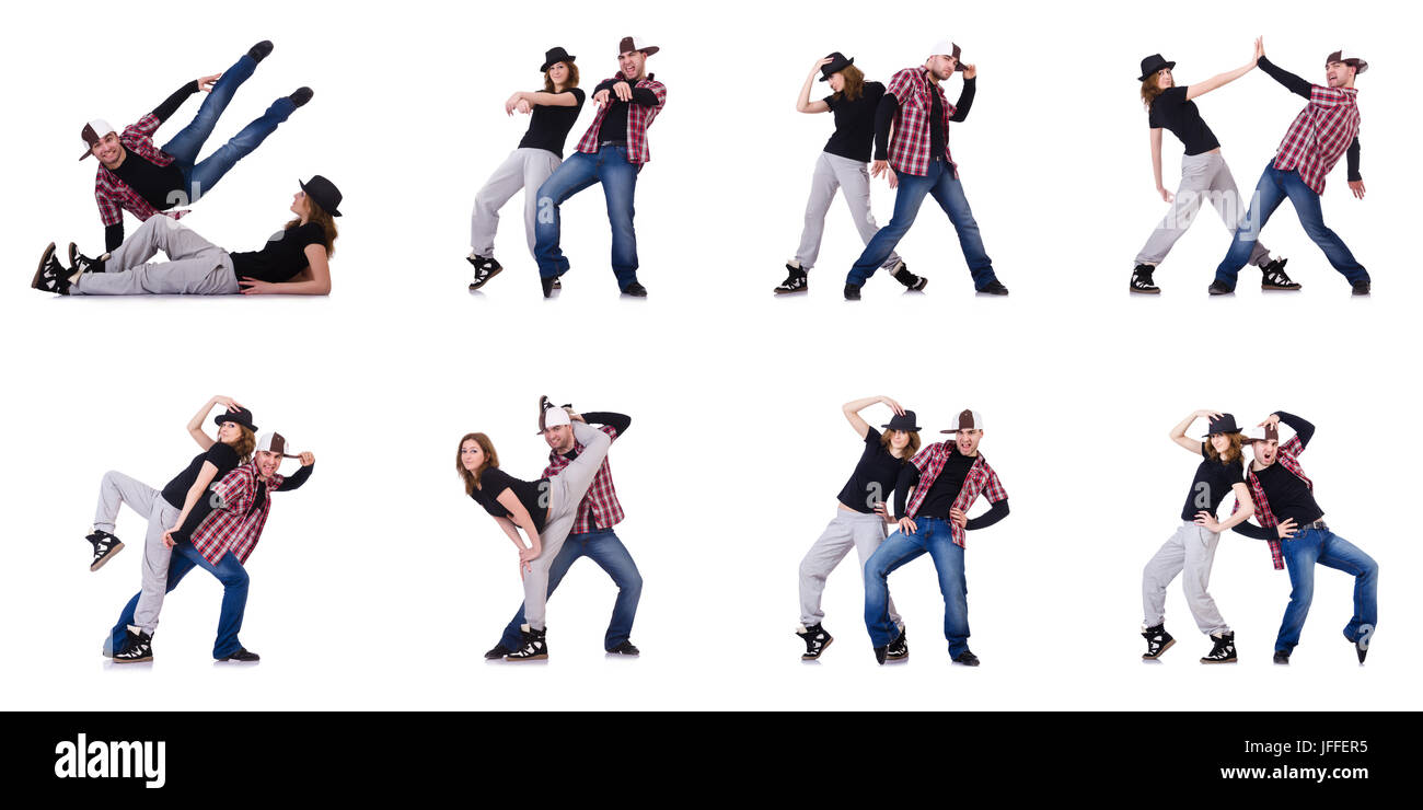 Pair of dancers dancing modern dances Stock Photo - Alamy