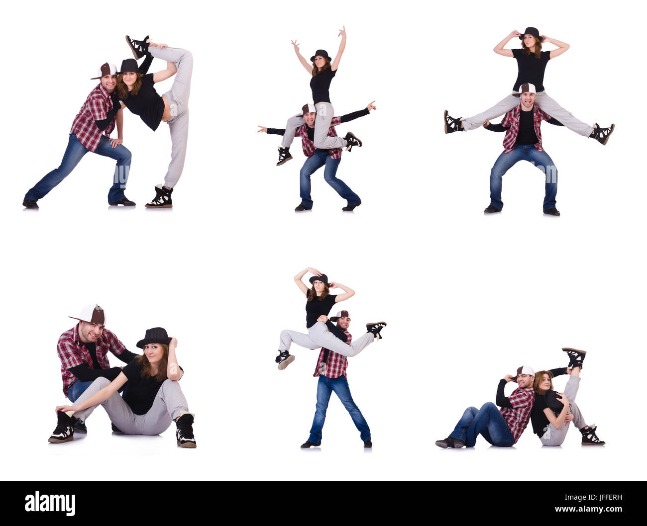 Pair of dancers dancing modern dances Stock Photo - Alamy