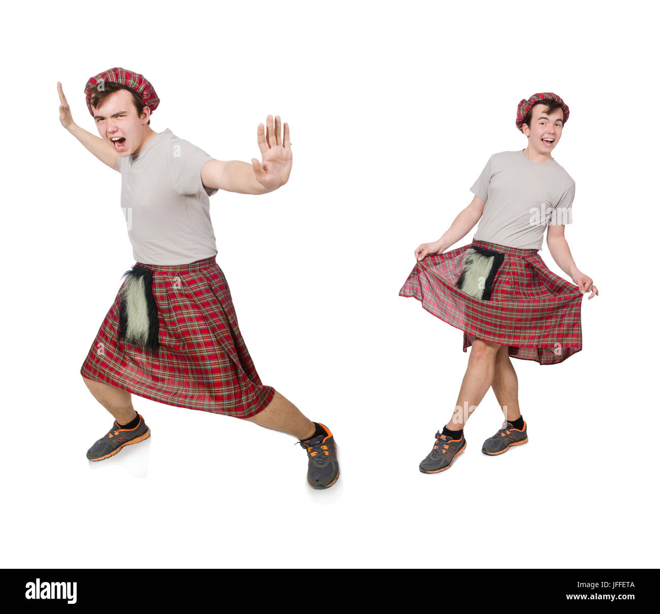 Funny scotsman isolated on white Stock Photo - Alamy