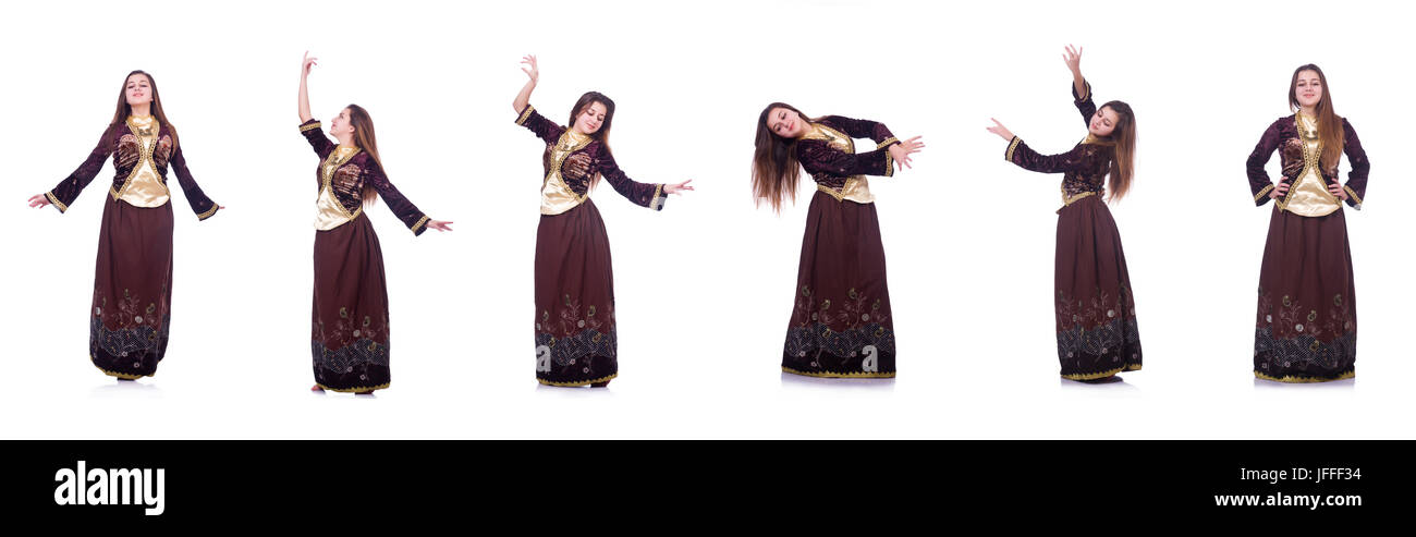 Young lady dancing traditional azeri dance Stock Photo - Alamy