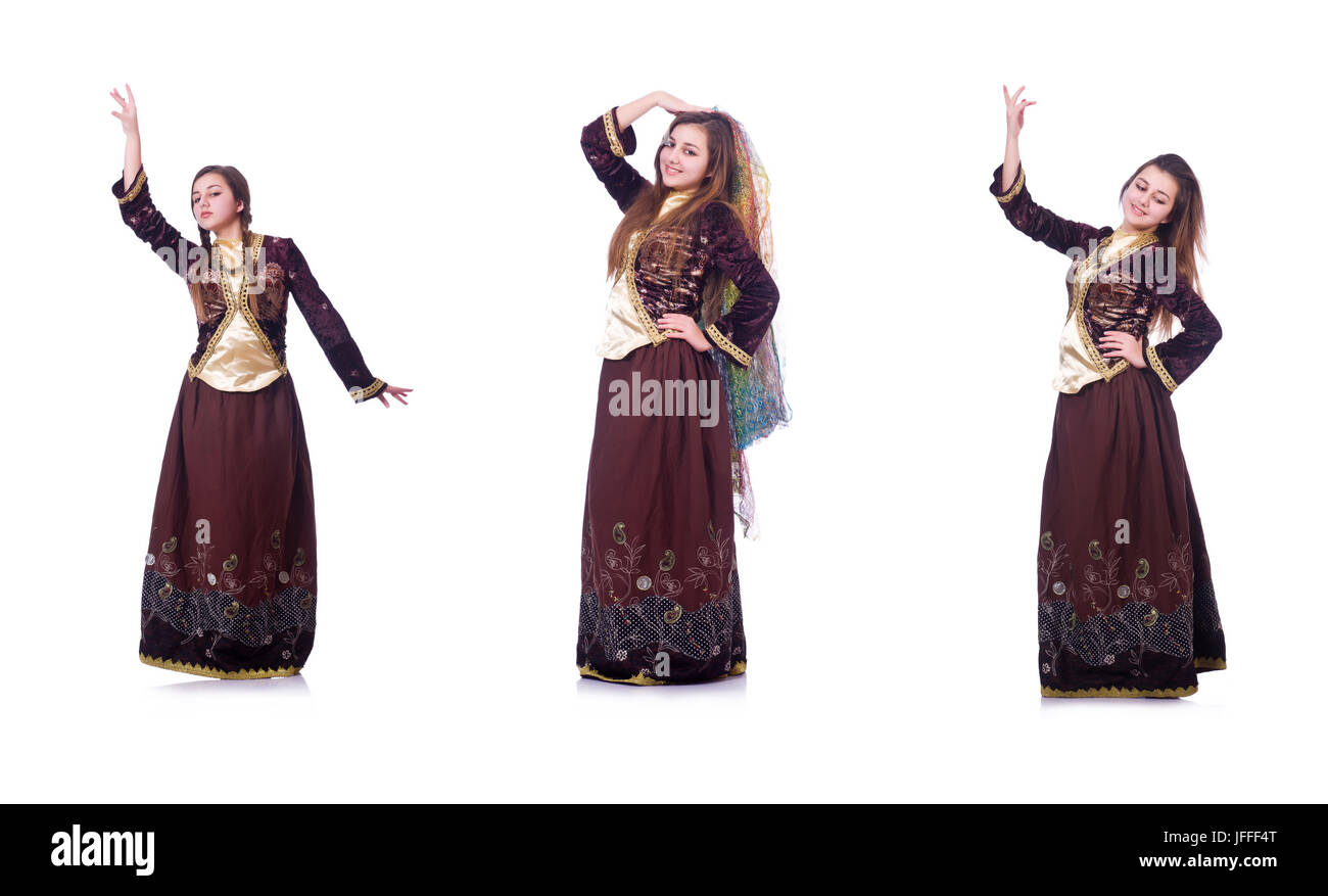 Young lady dancing traditional azeri dance Stock Photo - Alamy