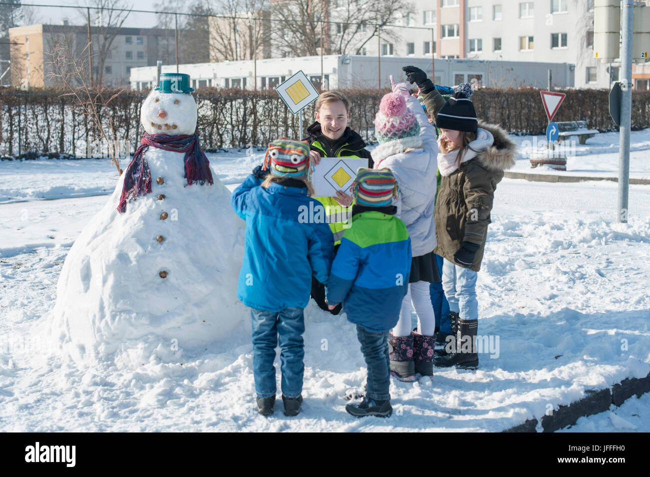 Children and man hi-res stock photography and images - Alamy