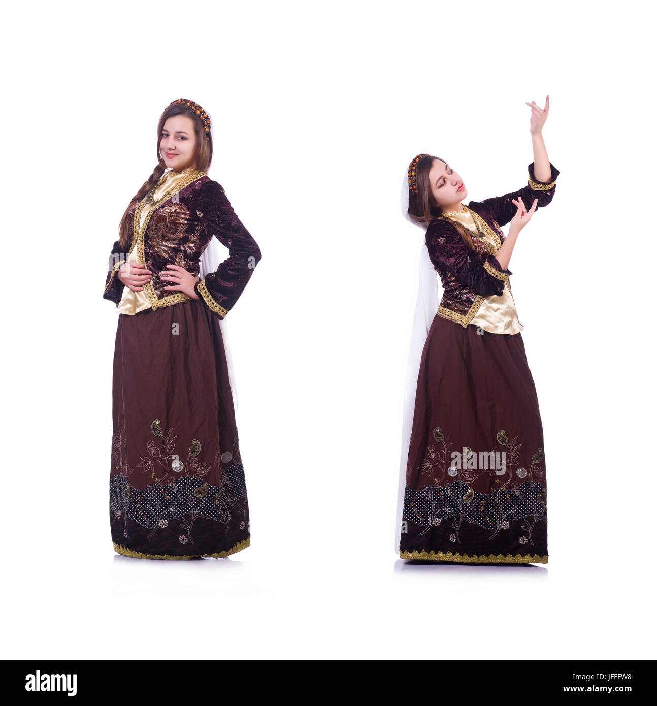Young lady dancing traditional azeri dance Stock Photo - Alamy